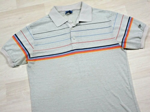 Vintage 70s 80s Cream Striped Hang Ten OP Retro Surf Skate Polo Shirt M ...