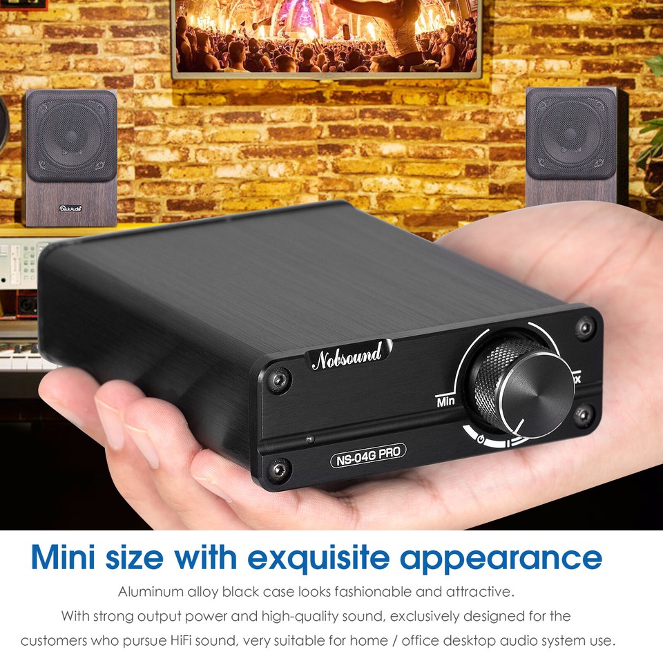 Nobsound Mini 2.0 Channel Digital Amplifier HiFi Stereo Desktop Audio ...