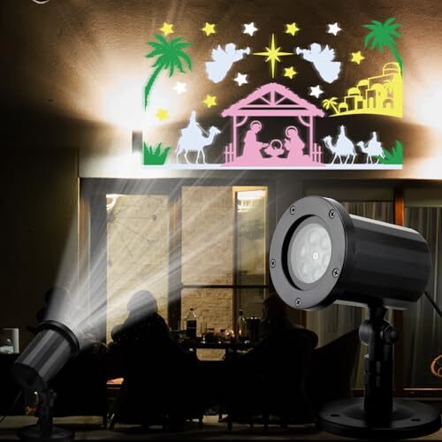 Christmas Nativity Scene Projector Lights Outdoor Waterproof Christian ...