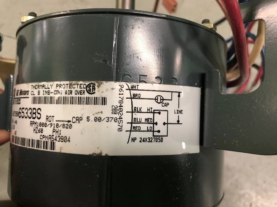 GE 1/4 horsepower condensor fan motor. 5KCP29BK 6533 BS | eBay