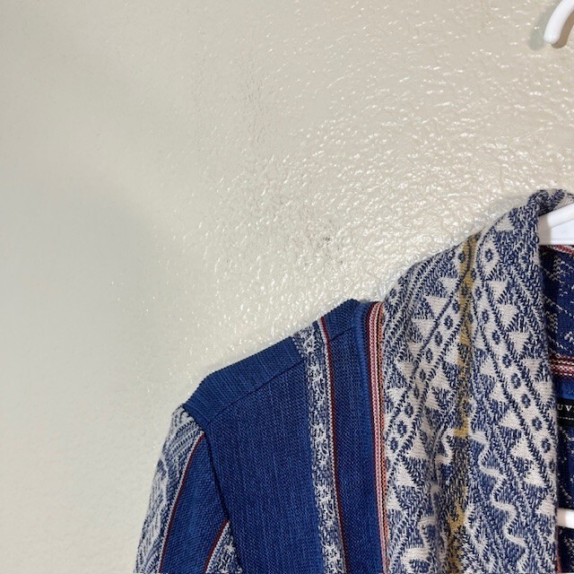 Peruvian Connection Turkoman Open Long Cardigan Medium Geometric Boho ...