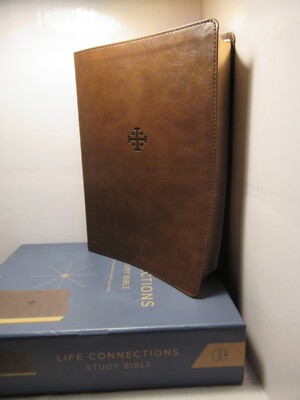 CSB Life Connections Study Bible, Brown Leathertouch/ For Personal or ...