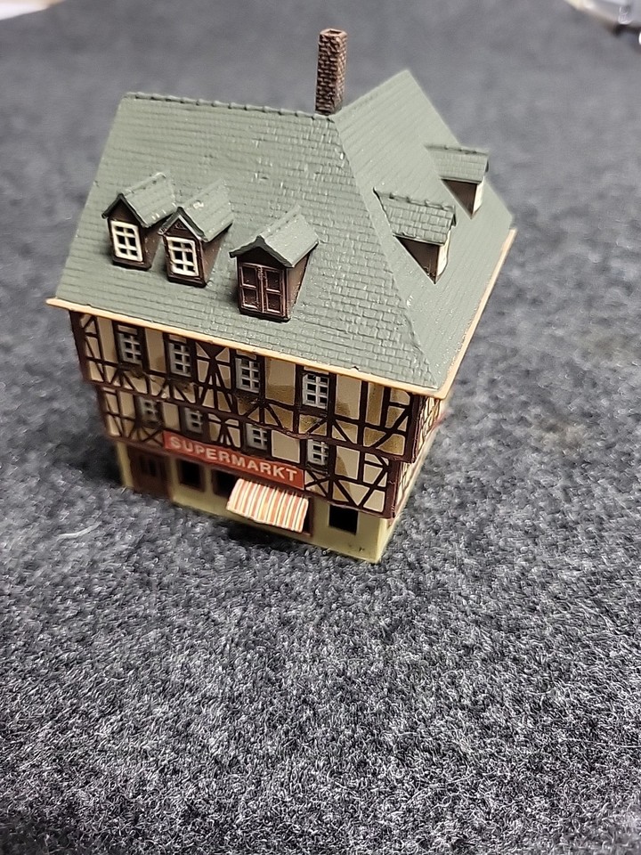 Kibri N Scale German European 3Story + Atic Framed Corner house | eBay