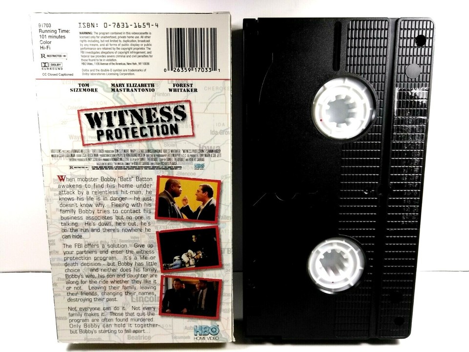 Witness Protection (VHS, 2000) Forest Whitaker, Tom Sizemore ...