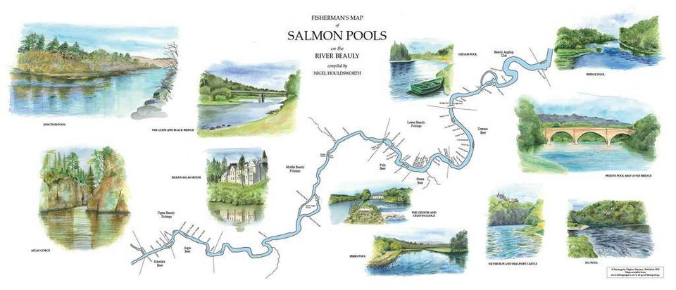 Nigel Houldsworth Deluxe Colour Salmon River Beat & Pool Maps 12 River ...