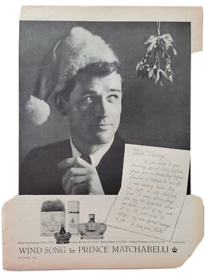 1960 Prince Matchabelli Wind Song Perfume bottle powder Santa vintage ...
