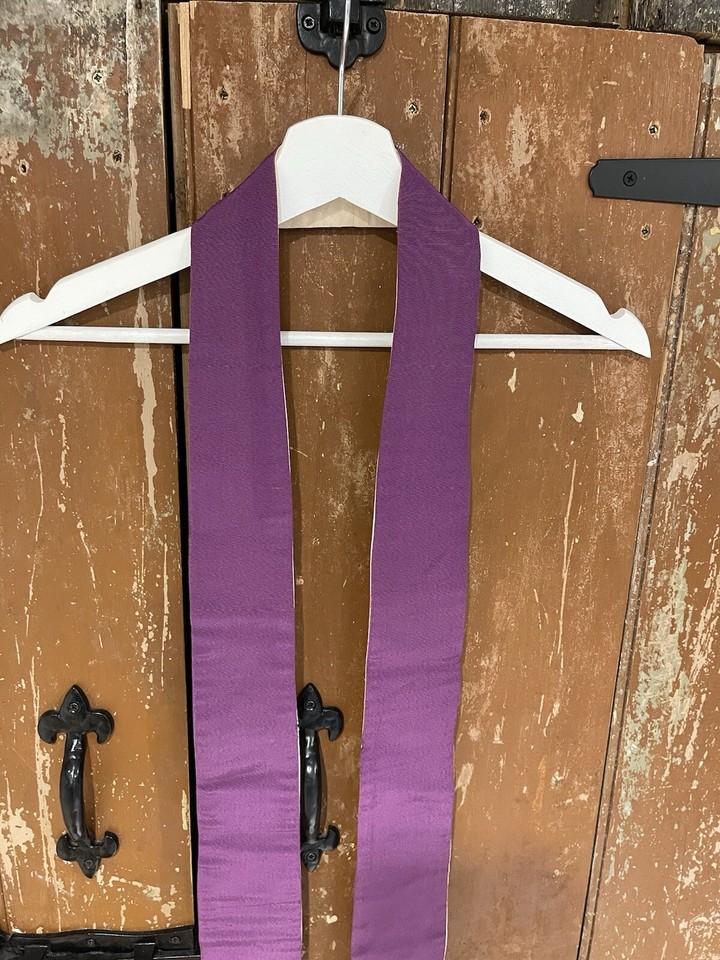 Purple Priest Stole Scarf Church Ceremony Vintage | eBay UK