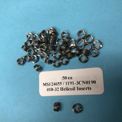 Helicoil #10-32 Helical Inserts Stainless 1191-3CN-190 / MS124655 (50 ...