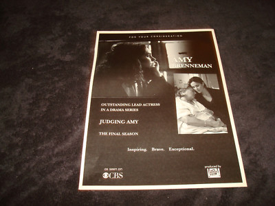 JUDGING AMY Emmy ad Amy Brenneman as Amy Gray, Dan Futterman, Tyne Daly ...