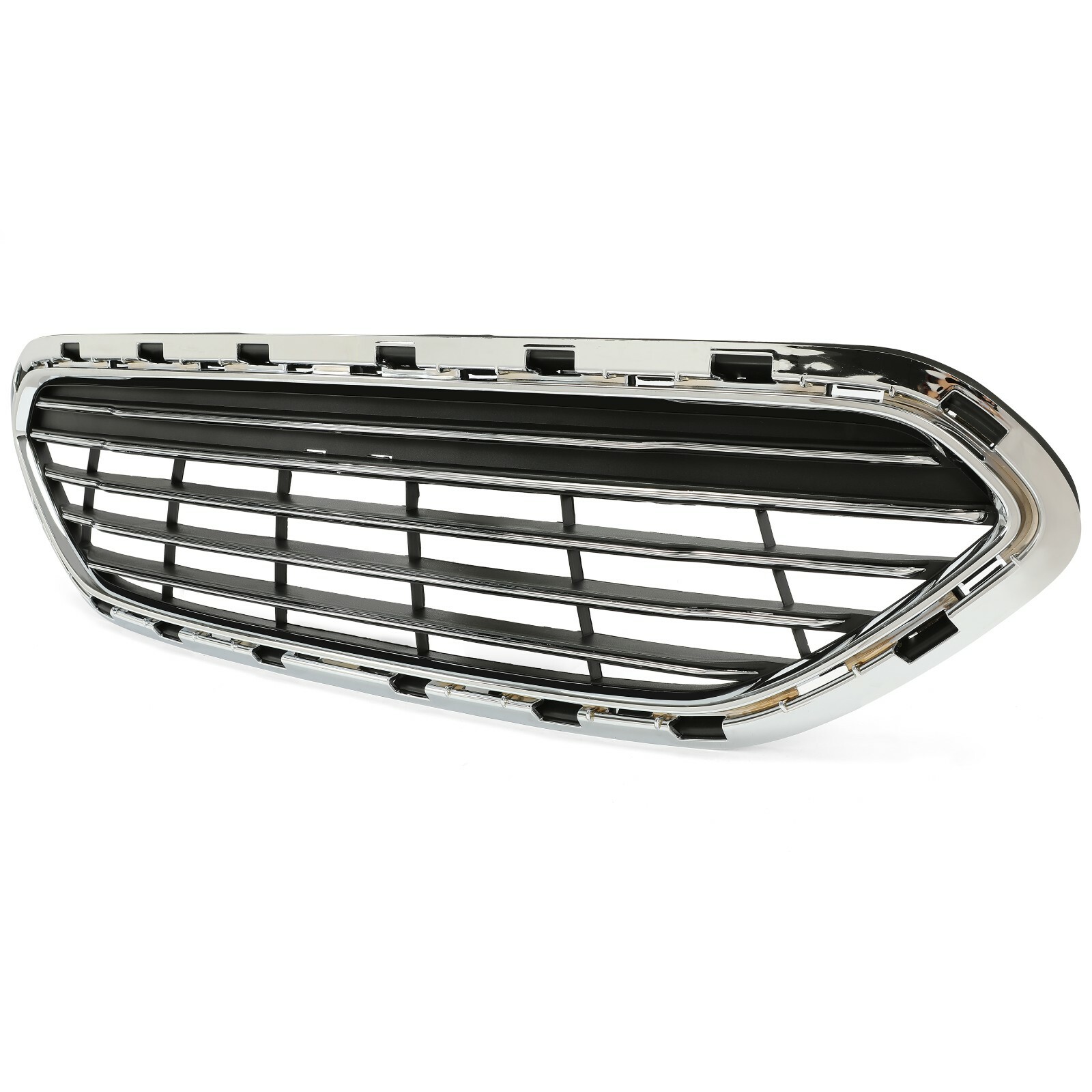 HECASA Front Chrome Upper Grille Grill FOR 2014-2019 Ford Fiesta 4DR 15 ...