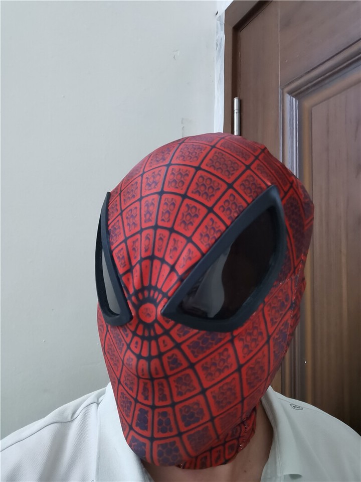 Upgraded The Amazing Spider-Man Mask Cosplay Costume Spiderman ...