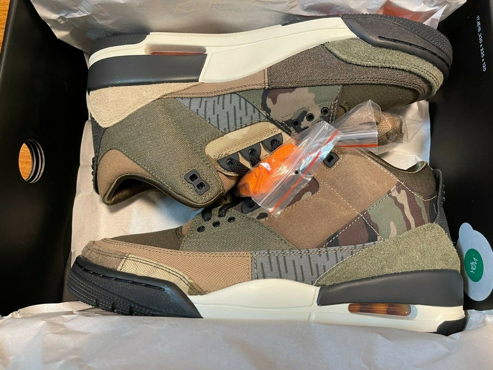 Air Jordan 3 Retro Patchwork Camo - DO1830-200 - Men's Size 9 - NEW | eBay