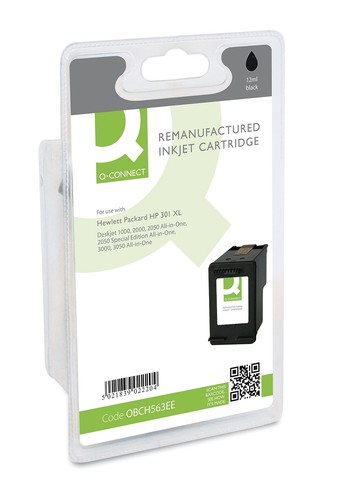 Q-Connect HP 301XL Remanufactured Inkjet Cartridge High Yield CH563EE ...