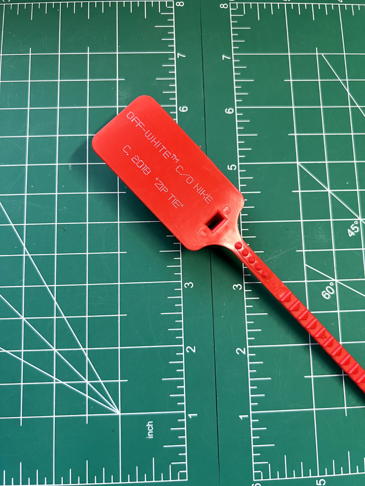 “The Ten” / "The Fifty" Off-White x Nike Zip Tie Tag Replacement | eBay