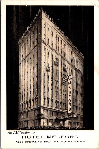 Hotel Medford in Milwaukee, Wisconsin - WI - Vintage Postcard | eBay