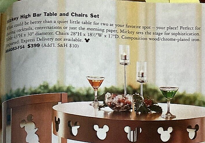 VTG, Disney Mickey Bar Table & Stool set. Wood. Still in boxes! | eBay