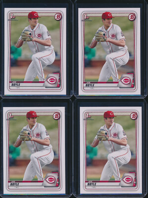 Lot of (4) JOE BOYLE 1st 2020 Bowman Draft Paper REDS Rookie RC | eBay