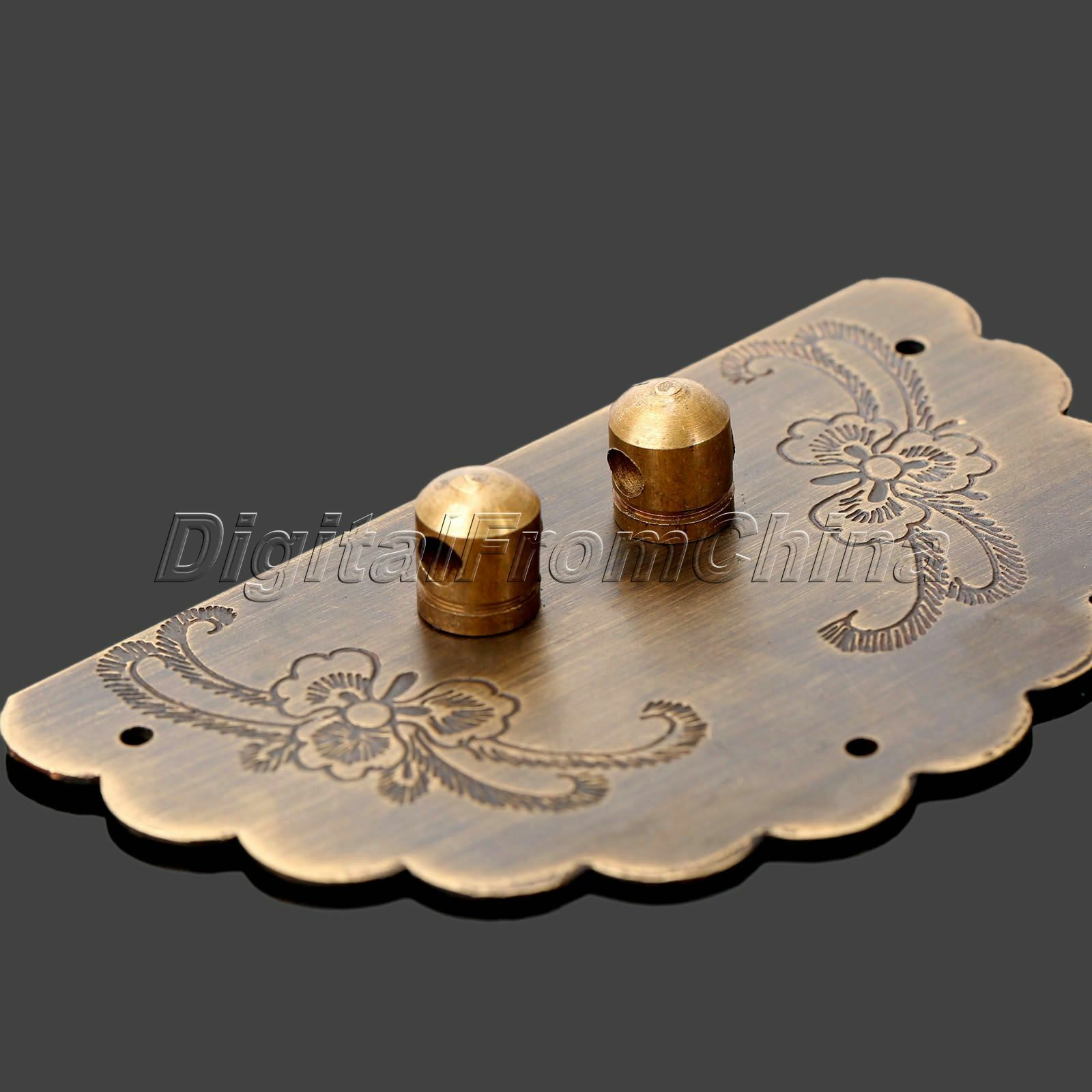 3.15" Brass Chinese Hardware Latch Copper Trunk Handle Box Hand ...