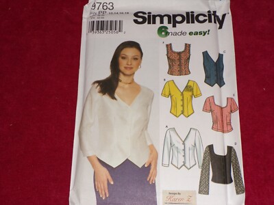 🌹SIMPLICITY #9763 - LADIES ( 6 EASY STYLE ) ALL SEASON TOPS PATTERN 12 ...