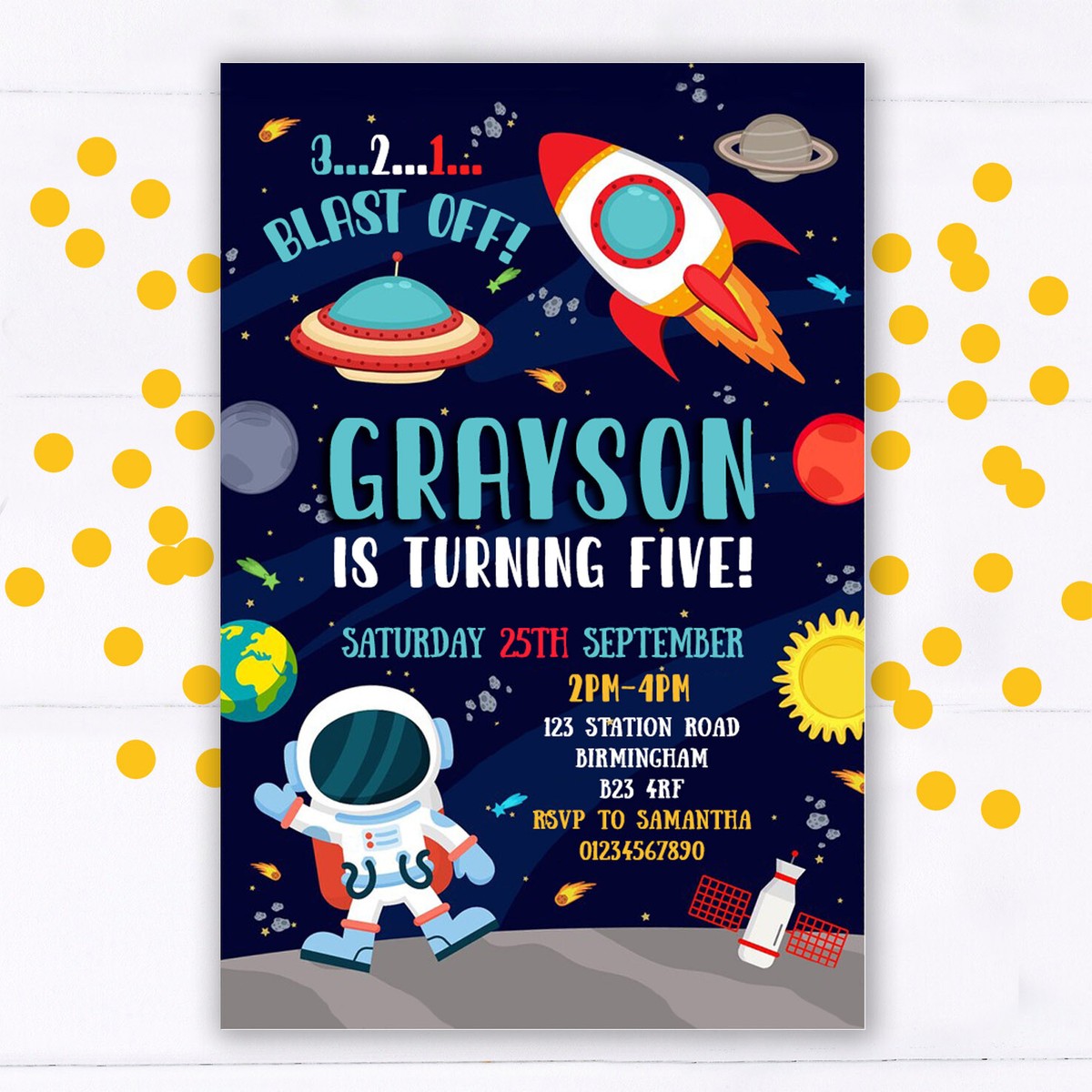 Outer Space Invitation Ideas 161+ Free Templates For 'Space Birthday