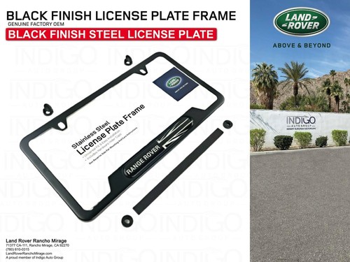 Range Rover Black Union Jack Black Finish Steel License Plate Frame ...