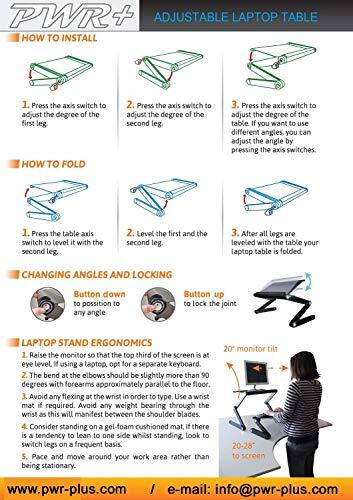 Adjustable Laptop Table Stand Riser with Mouse Pad Portable Lap Desk | eBay