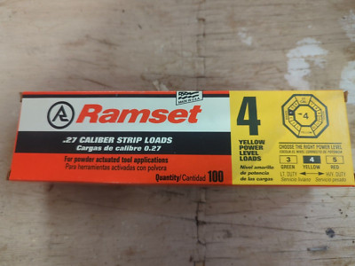 Ramset .27 cal 100 loads power level 4 yellow powder actuated | eBay