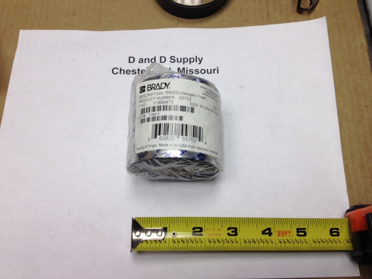 Brady R6000 Thermal Transfer 1 Halogen Series Printer Ribbon for sale ...