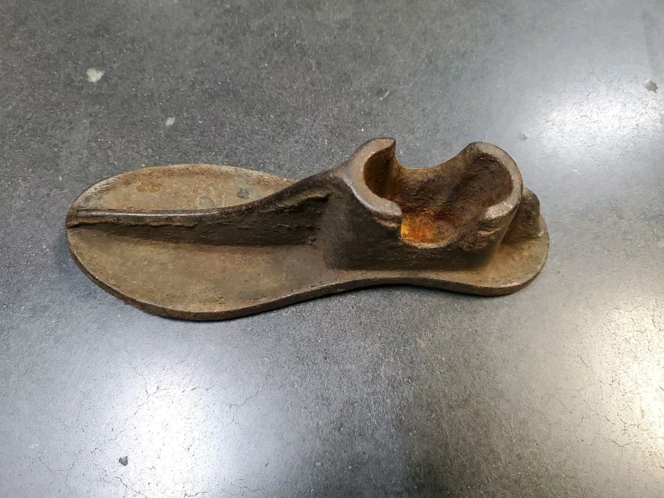 antique Old Cast Iron Cobbler Shoemaker last 6.5" Shoe Form Anvil | eBay