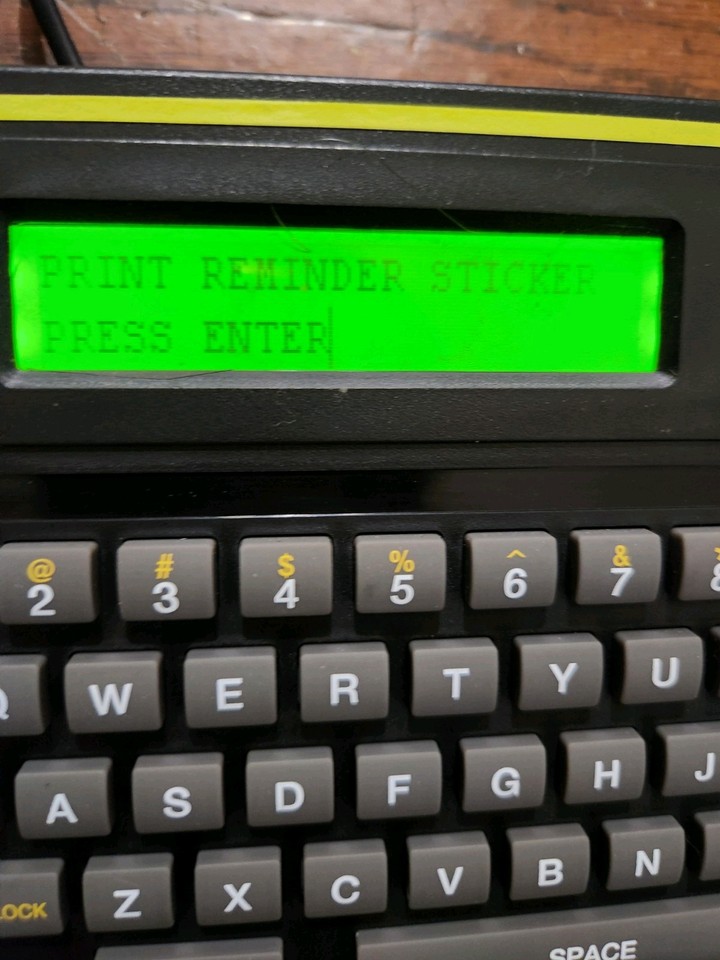 Cobra Striker Pro Service Reminder / Oil Change Label Printer | eBay