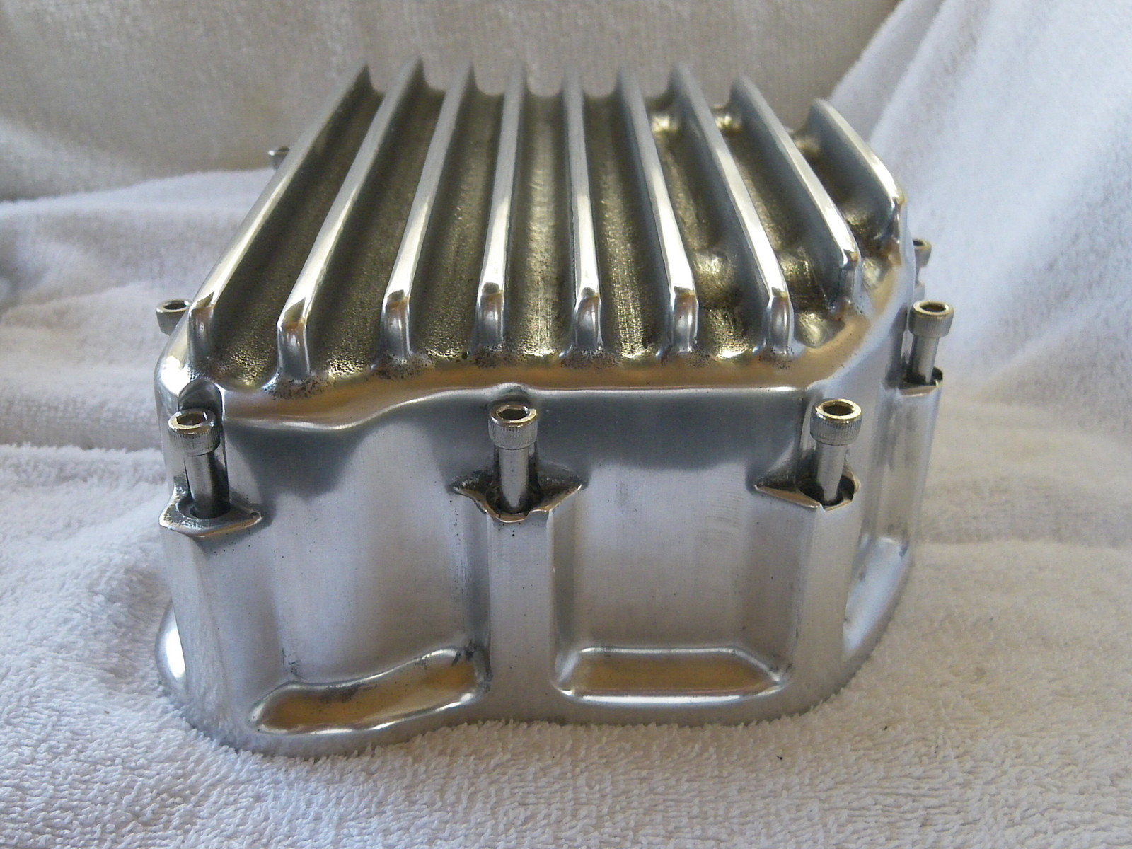 Panhead Rocker Covers CUSTOM CYCLE Finned DISHPAN "polished" or "as ...