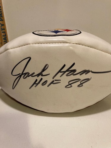 NFL PITTSBURGH STEELERS JACK HAM SIGNED FOOTBALL with COA | eBay