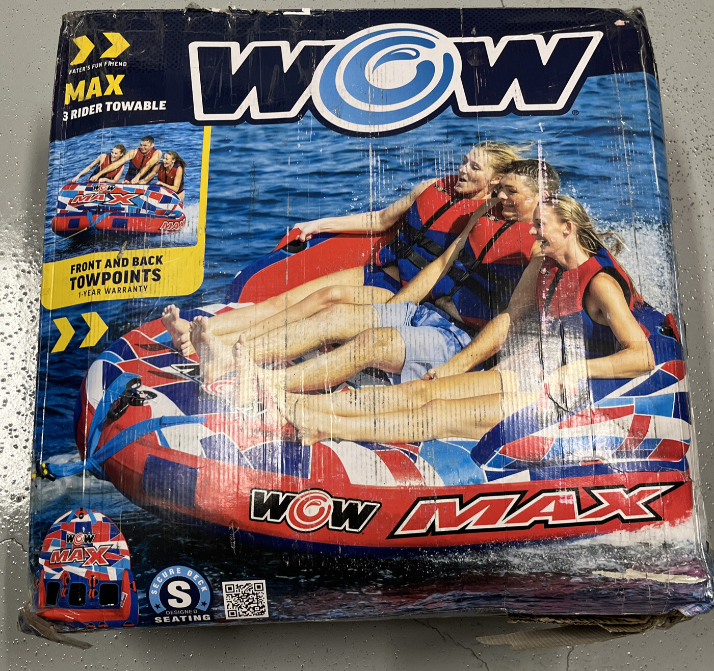WOW Sports Max Americana 3 Person Rider Towable - 980366158 for sale ...