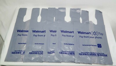 Walmart Plastic Grocery Bags Single Use New Folded Art Crafts Trash Bag ...