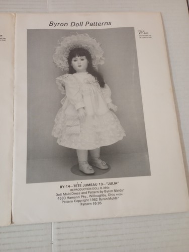 Lot Of 3 Byron Doll Patterns BY-119, 114, 14 For 22" , 27" Doll | eBay