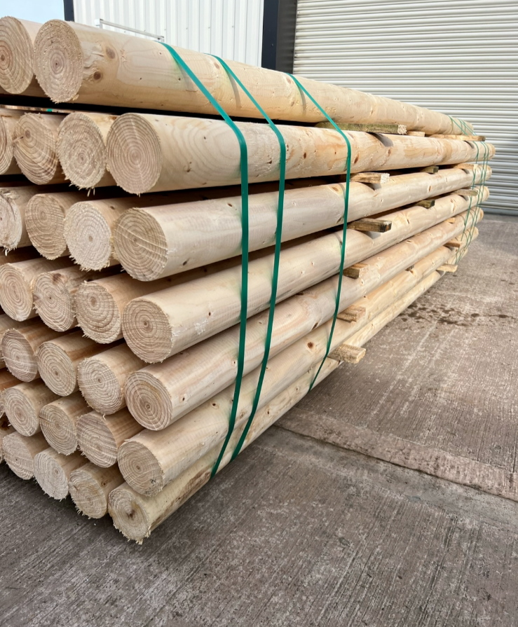 Timber Show Jump Poles Unpainted - Machine Round Jump Poles 3.6m | eBay UK