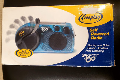 FreePlay 360 Clear Portable Self Powered Radio AM/FM Radio Solar WindUp ...