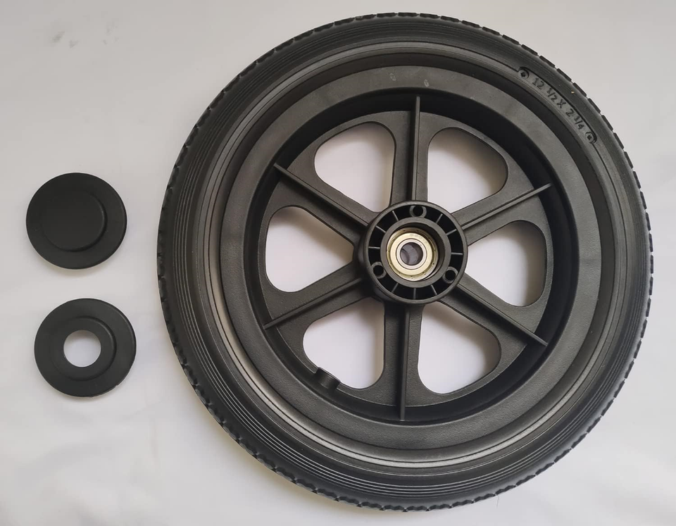 Wheelchair 12 inch Rear Wheel.12 1/2 x 2 1/4 Replacement Wheels Solid ...