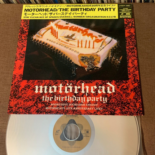MOTORHEAD The Birthday Party JAPAN Laser Disc LD CRLR-80026 w/CAP OBI ...