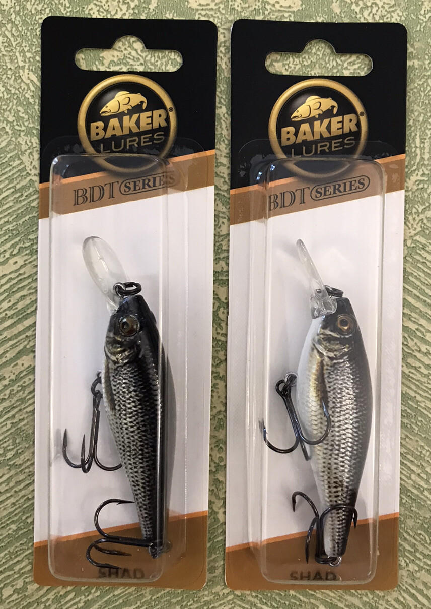 2 Baker Lures Suspending Shad 2-3/4” 1/3oz Black Scale BDT1-T005 | eBay