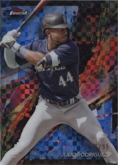2024 Topps Finest - Common Julio Rodriguez #48 Blue Checkerboard ...