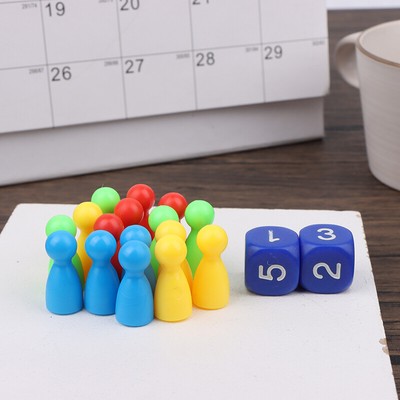 16Pcs/Set Children's Humanoid Wooden Board Game Chess Flying Chess With ...