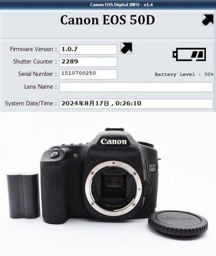 Canon EOS 50D DSLR Camera Body, Low Shutter Count, Excellent Condition ...