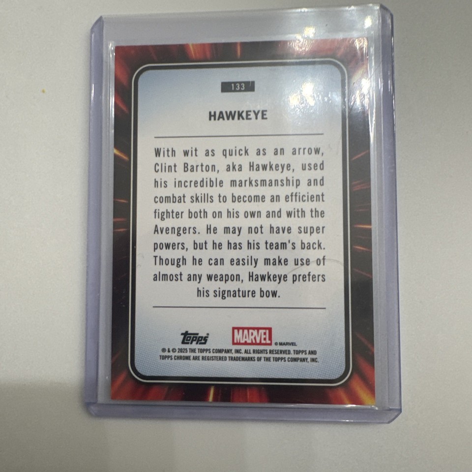 2025 Topps Chrome Marvel Hawkeye Green Refractor /99 #133 | eBay