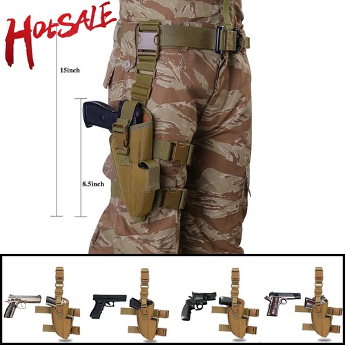 Tactical Drop Leg Holster Adjustable Thigh Holster Right Hand Pistol ...