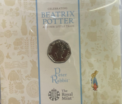 2017 50P - PETER RABBIT FIFTY PENCE - BRILLIANT UNCIRCULATED - BU ...