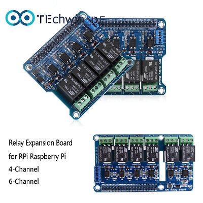 4/6 Channel RPi Relay Module Expansion Board for Raspberry Pi 3 2 A+ B+ ...
