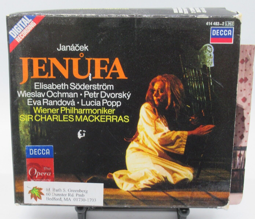JANACEK: JENUFA 2-DISC MUSIC CD SET, ELISABETH SODERSTROM LUCIA POPP ...