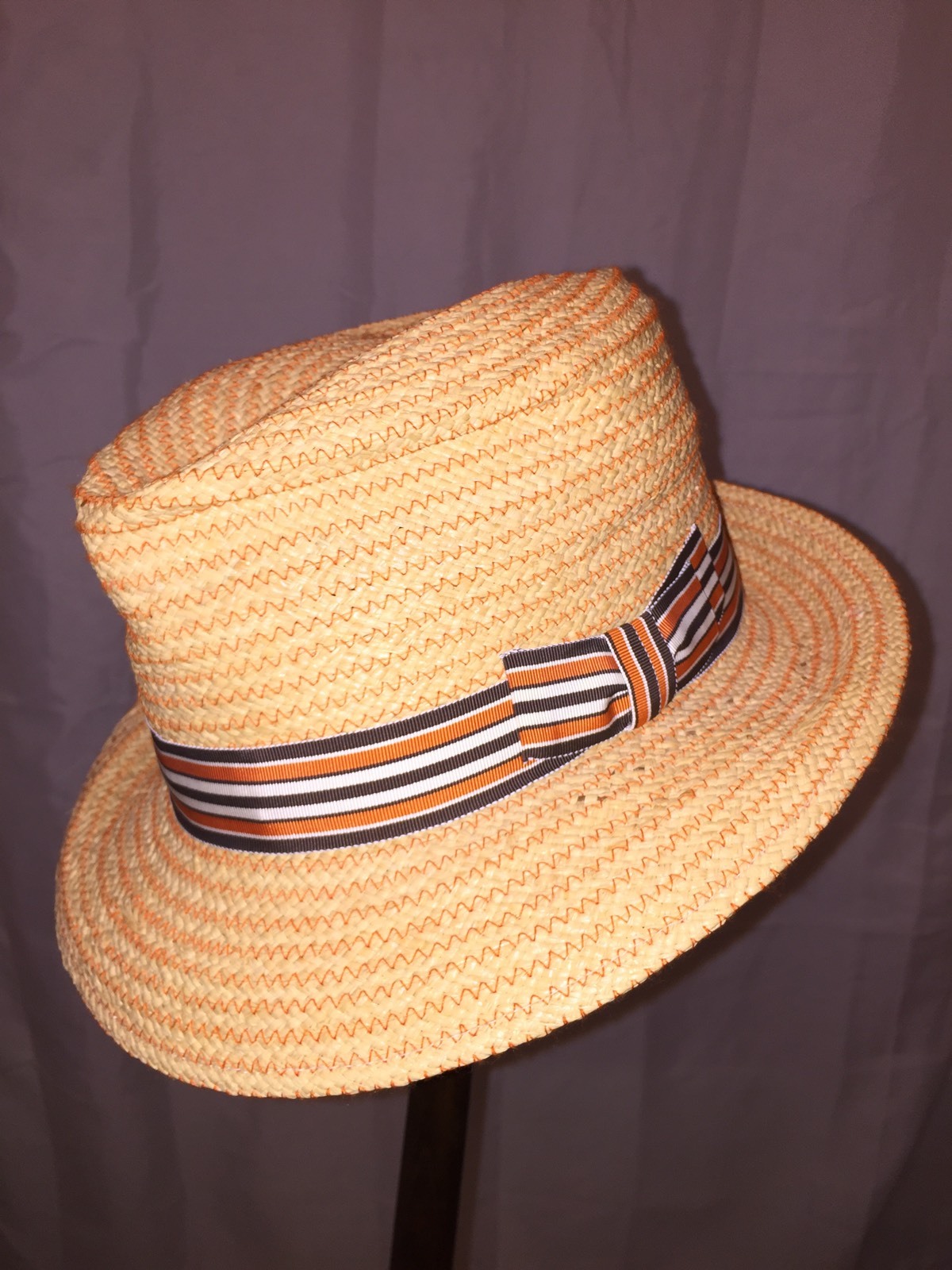 811) NWT auth STETSON woven grass HAT design sample SIZE M retail: $129 ...