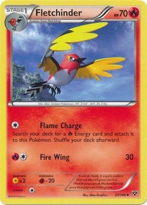 x4 Fletchinder - 27/146 - Uncommon Pokemon XY Base Set M/NM | eBay